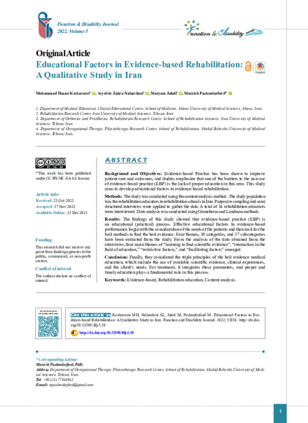 (PDF) Original Article Educational Factors in Evidence-based ... (PDF) Original Article Educational Factors in Evidence-based ...