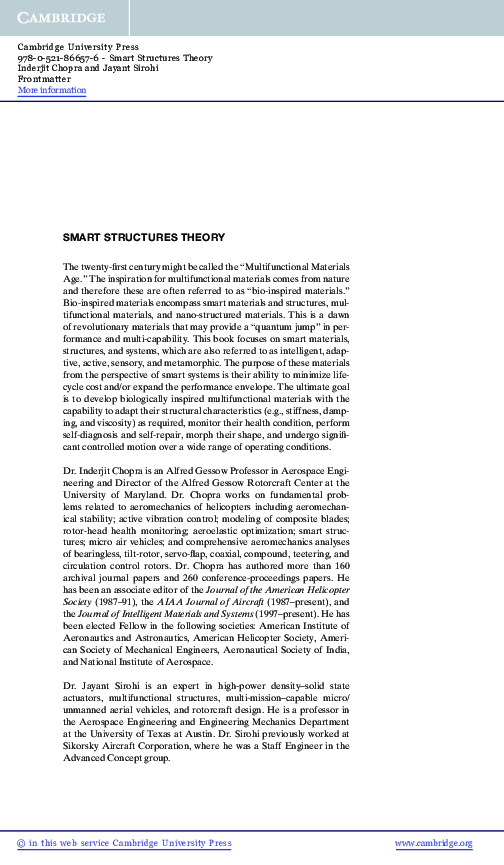 (PDF) Smart Structures Theory