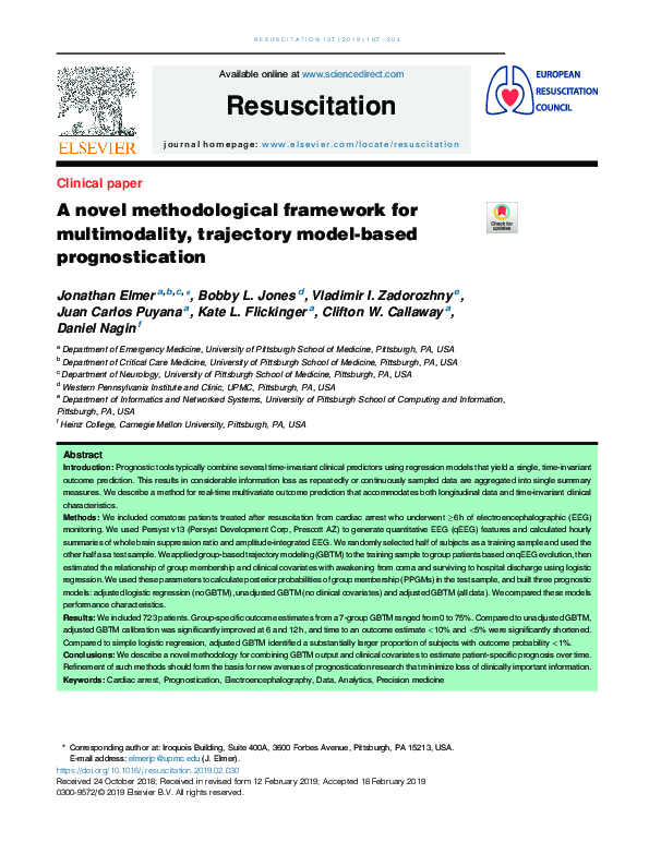 (PDF) A novel methodological framework for multimodality, trajectory ...