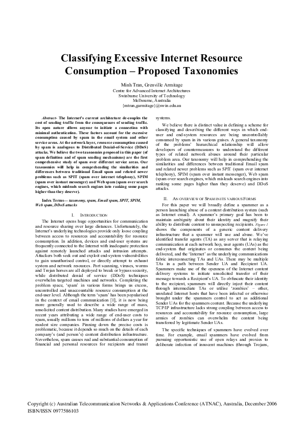 (PDF) Classifying Excessive Internet Resource Consumption–Proposed ...