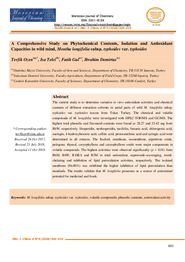(PDF) A Comprehensive Study on Phytochemical Contents, Isolation and ...