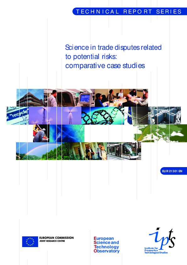 (PDF) Science in trade disputes related to potential risks: comparative ...