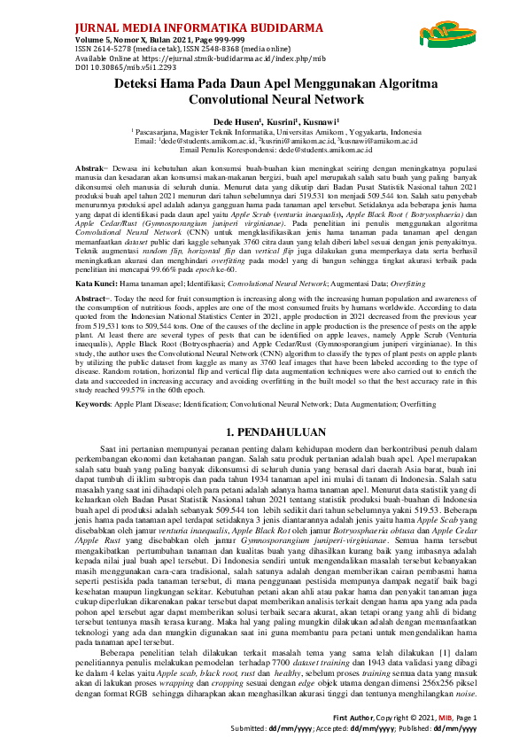 (PDF) Deteksi Hama Pada Daun Apel Menggunakan Algoritma Convolutional ...