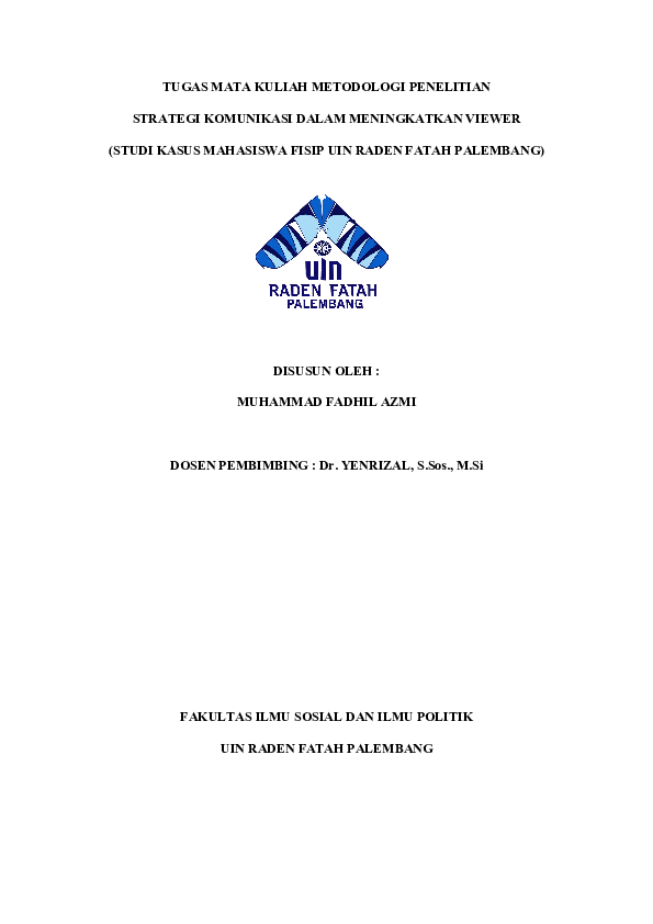 (DOC) STRATEGI KOMUNIKASI DALAM MENINGKATKAN VIEWER | Muhammad fadhil ...