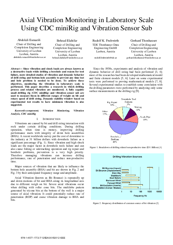 (PDF) Axial vibration monitoring in laboratory scale using CDC miniRig ...