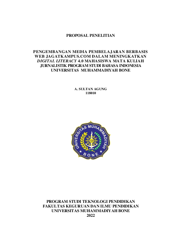 (PDF) PROPOSAL PENELITIAN PENGEMBANGAN MEDIA PEMBELAJARAN BERBASIS WEB JAGATKAMPUS.COM DALAM ...