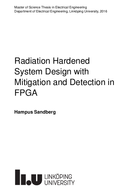 (PDF) Radiation Hardened System Design with Mitigation and Detection in FPGA