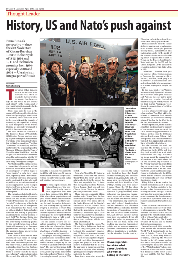 (PDF) Ukraine Liebenberg Ian se Artikel Mail and Guardian April (1)