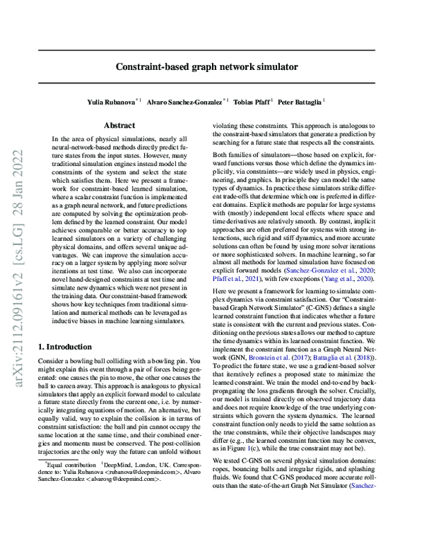 Pdf Constraint Based Graph Network Simulator