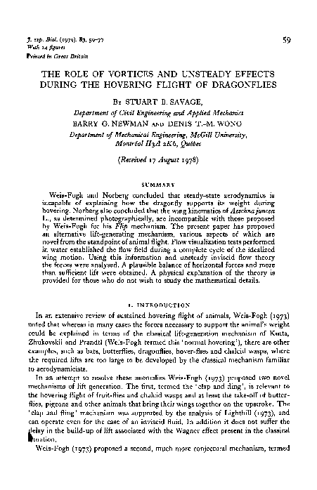 (PDF) The Role of Vortices and Unsteady Effects During the Hovering ...