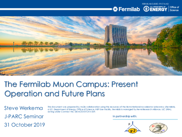 (PDF) The Fermilab Muon Campus: Present Operation and Future Plans ...
