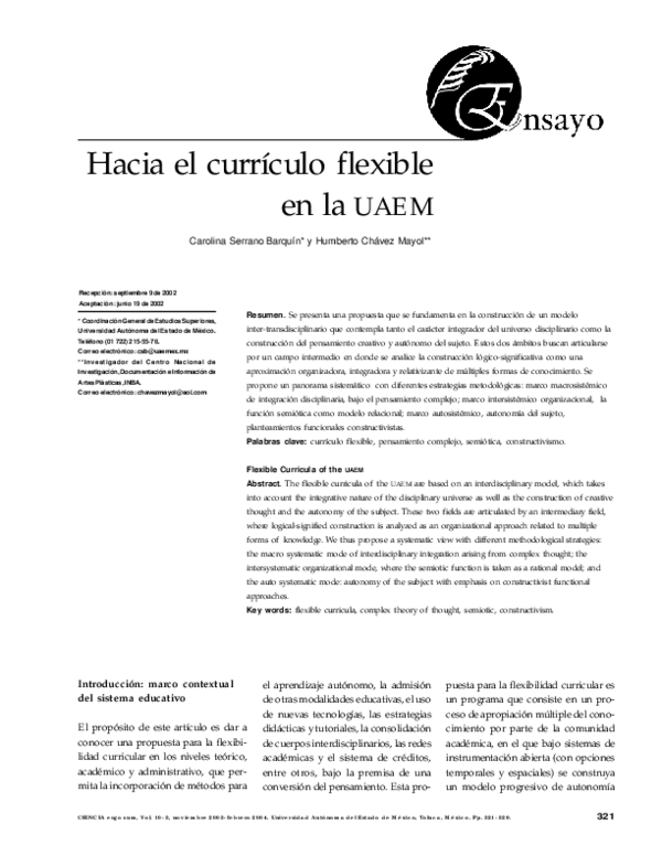 (PDF) Hacia el currículo flexible