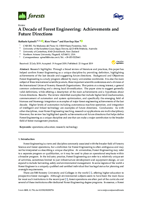 (PDF) A Decade of Forest Engineering: Achievements and Future Directions