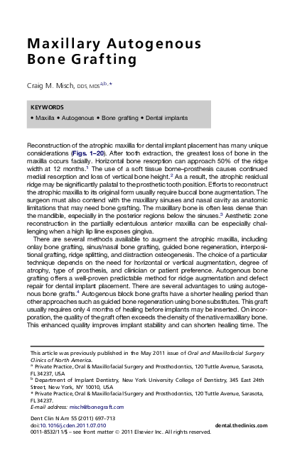 (PDF) Maxillary Autogenous Bone Grafting