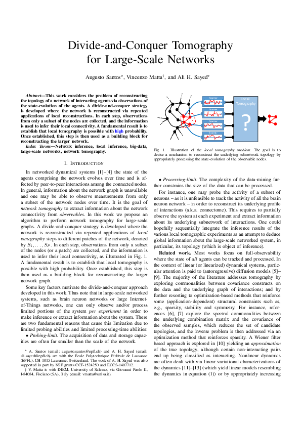 (PDF) Divide-And-Conquer Tomography for Large-Scale Networks