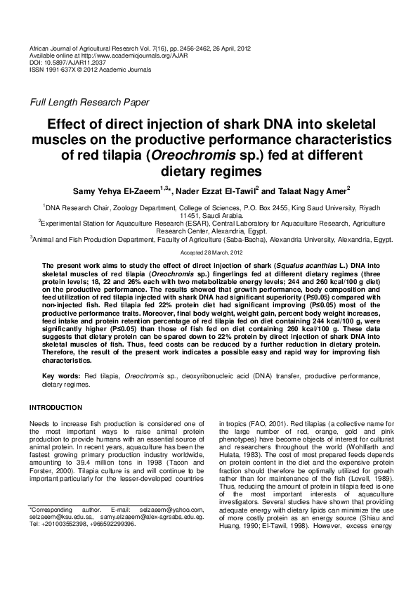 (PDF) Effect of direct injection of shark DNA into skeletal muscles on ...
