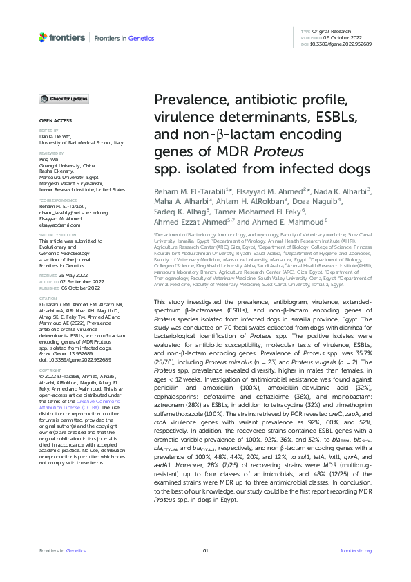 Pdf Prevalence Antibiotic Profile Virulence Determinants Esbls And Non β Lactam Encoding