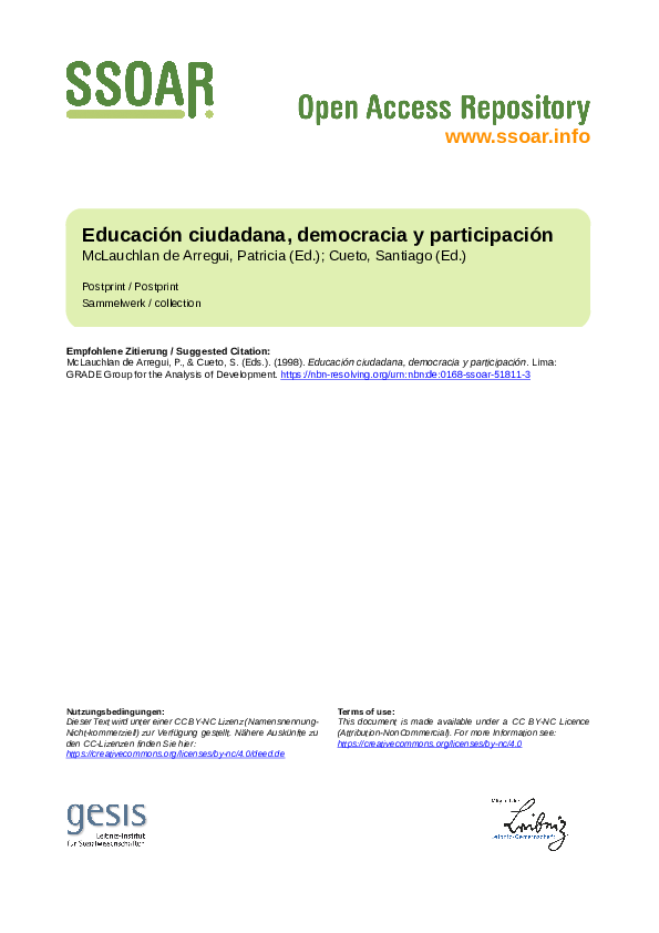 (PDF) Educación ciudadana, democracia y participación | Marcia Bernbaum ...