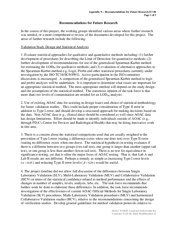 (PDF) Recommendations for future research