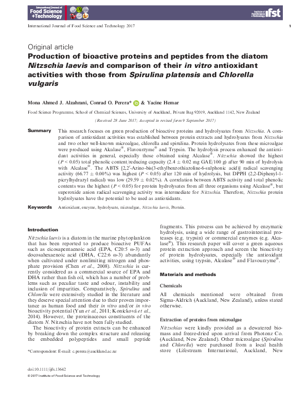 (PDF) Production of bioactive proteins and peptides from the ...