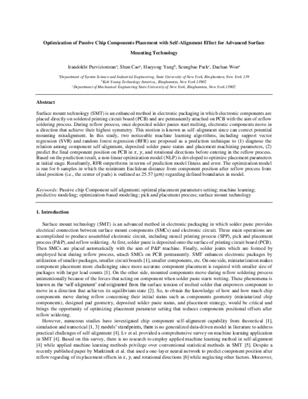 (PDF) Optimization of Passive Chip Components Placement with Self-Alignment Effect for Advanced ...