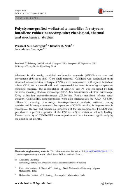 (PDF) Polystyrene-grafted wollastonite nanofiller for styrene butadiene ...