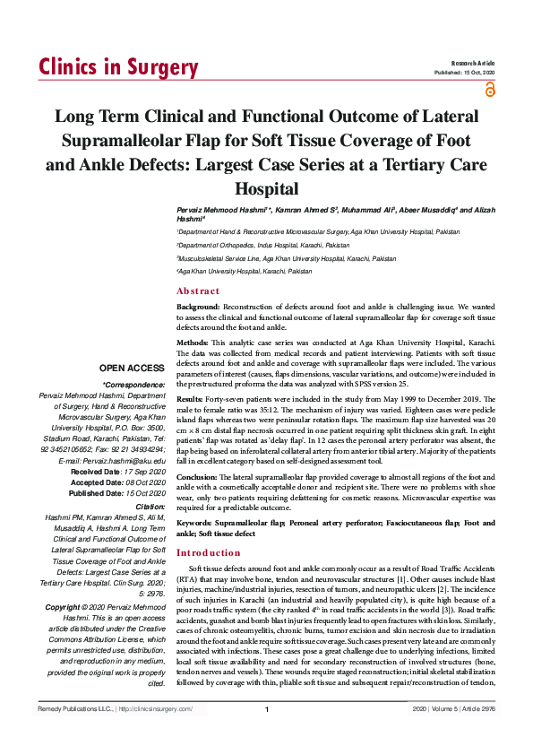 (PDF) Long Term Clinical and Functional Outcome of Lateral ...