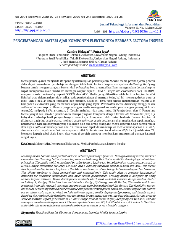 (PDF) Pengembangan Dan Pembuatan Materi Ajar Komponen Elektronika Berbasis Media Pembelajaran ...