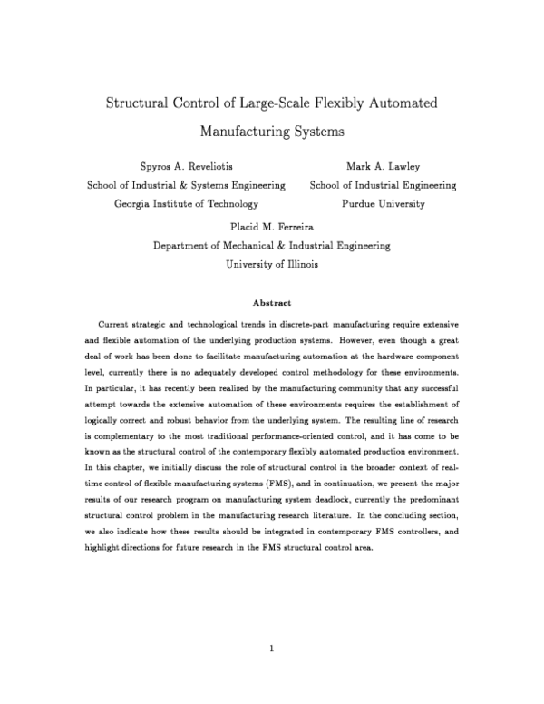 (PDF) Structural Control of Large-Scale Flexibly Automated ...