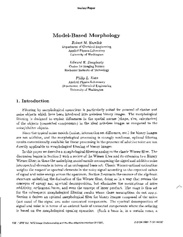 (PDF) Model-based morphology