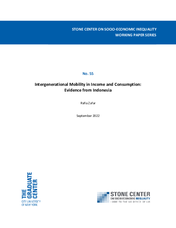 (PDF) Intergenerational Mobility in Income and Consumption: Evidence ...