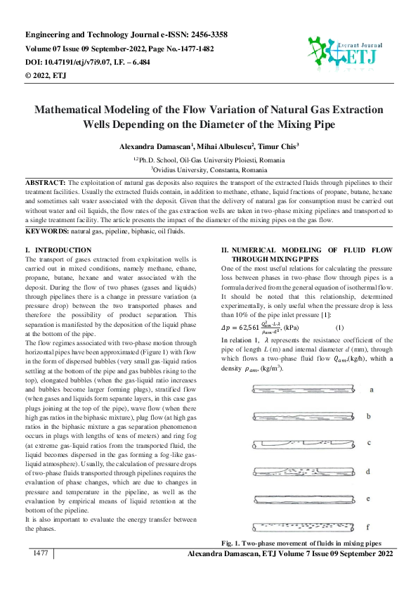 (PDF) The Mathematical Modeling of the Flow Variation of Natural Gas ...