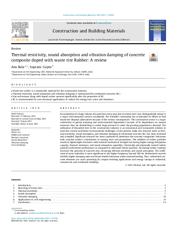 (PDF) Thermal resistivity, sound absorption and vibration damping of ...