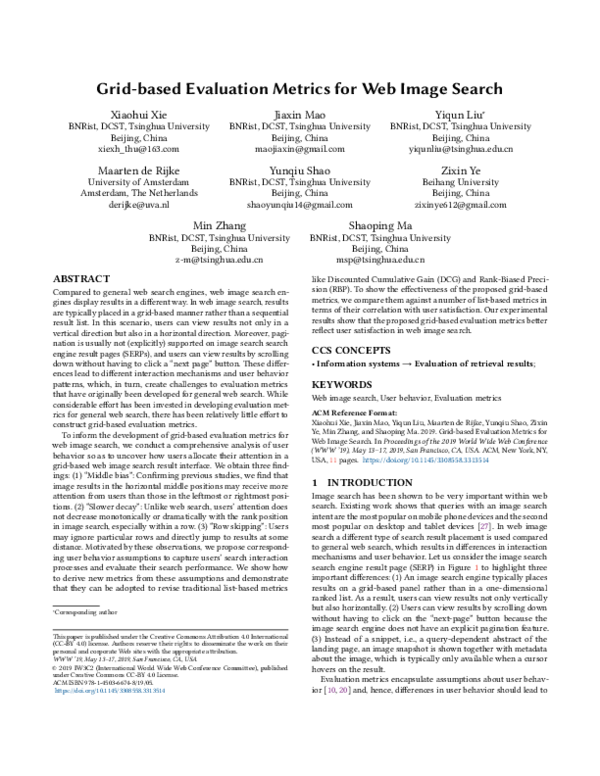 (PDF) Grid-based Evaluation Metrics for Web Image Search