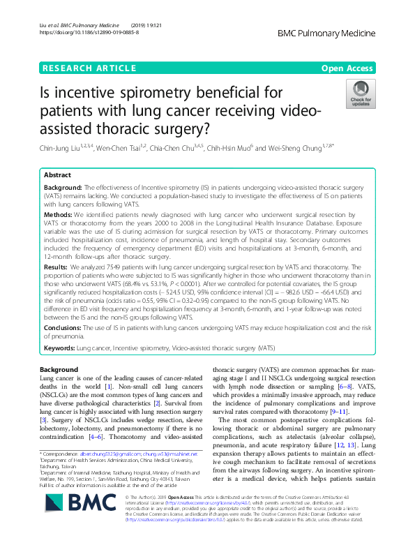 (PDF) Is incentive spirometry beneficial for patients with lung cancer ...
