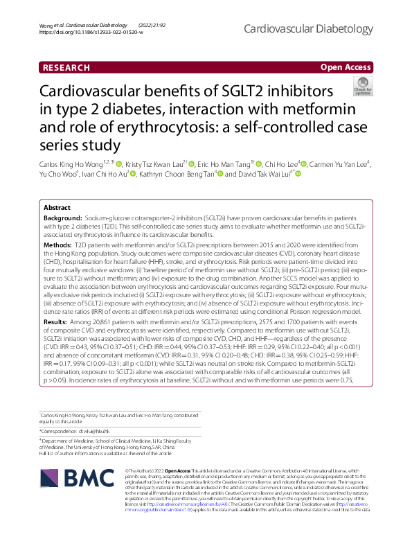 (PDF) Cardiovascular benefits of SGLT2 inhibitors in type 2 diabetes ...