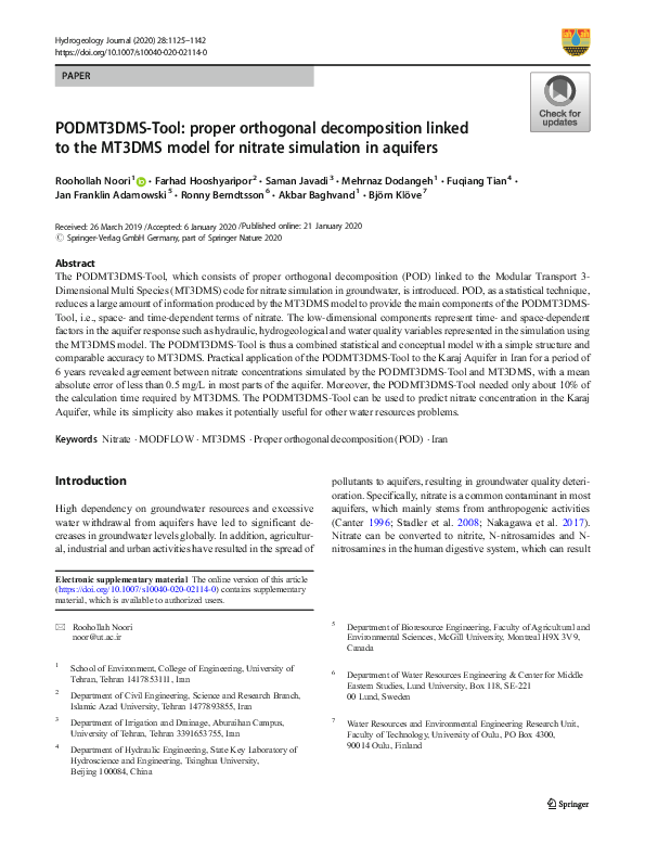 (PDF) PODMT3DMS-Tool: proper orthogonal decomposition linked to the ...