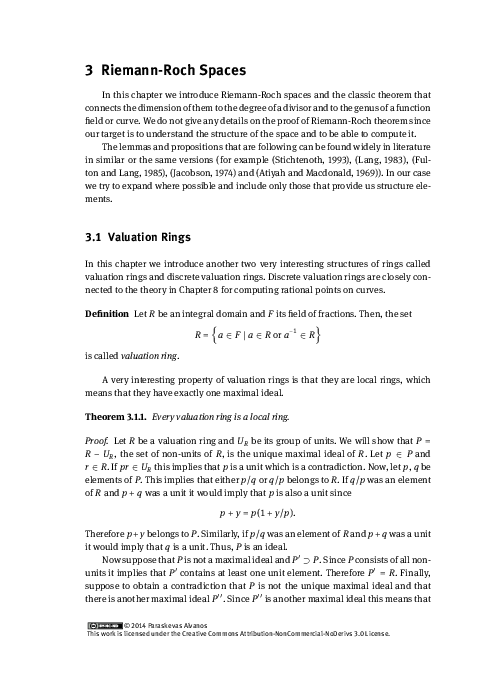 (PDF) 3 Riemann-Roch Spaces