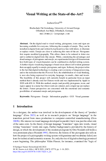 (PDF) Visual Writing at the State-of-the-Art?