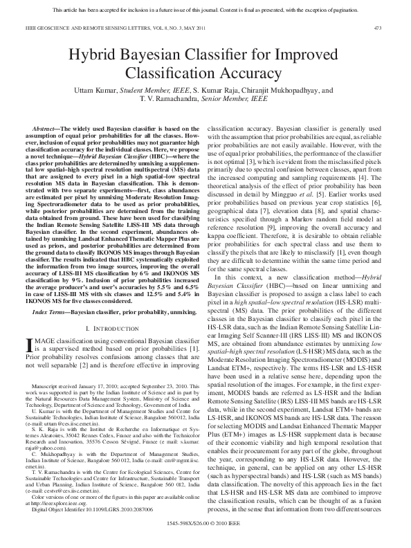 (PDF) Hybrid Bayesian Classifier for Improved Classification Accuracy