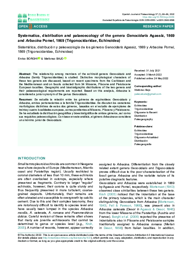 (PDF) Systematics, distribution and paleoecology of the genera ...