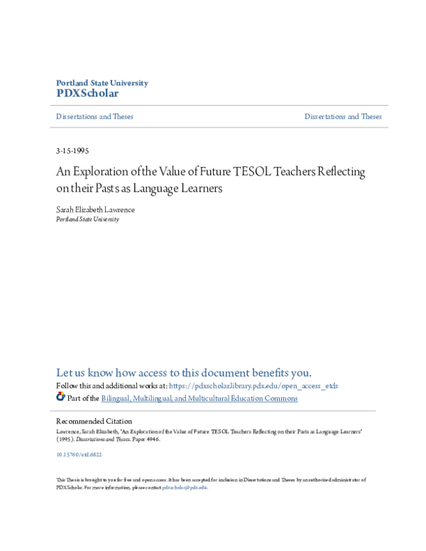 (PDF) Independent Language Learners in TESOL