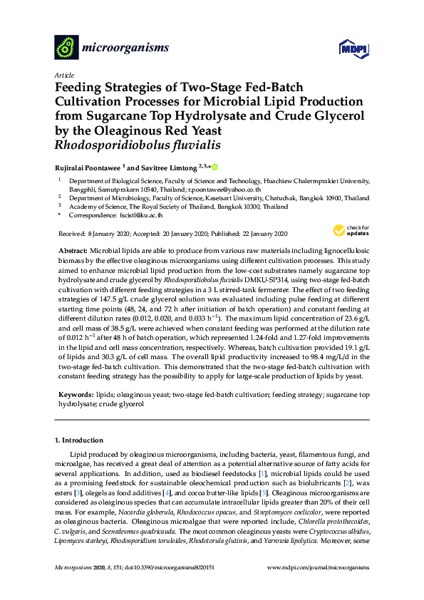 (PDF) Feeding Strategies of Two-Stage Fed-Batch Cultivation Processes ...