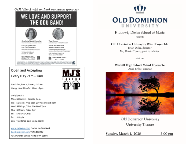 (PDF) Old Dominion University Wind Ensemble | Daniel Toven - Academia.edu