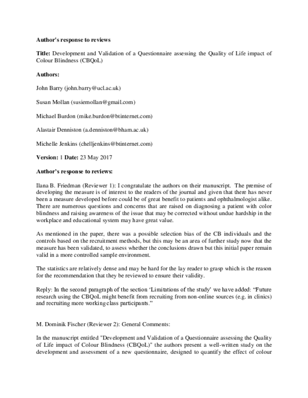 (PDF) Development and validation of questionnaire assessing the ...