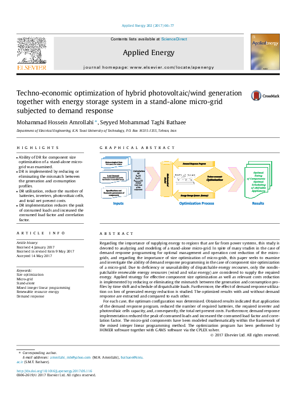 (PDF) Techno-economic optimization of hybrid photovoltaic/wind/diesel ...