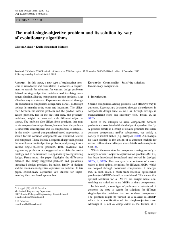 (PDF) The multi-single-objective problem and its solution by way of ...