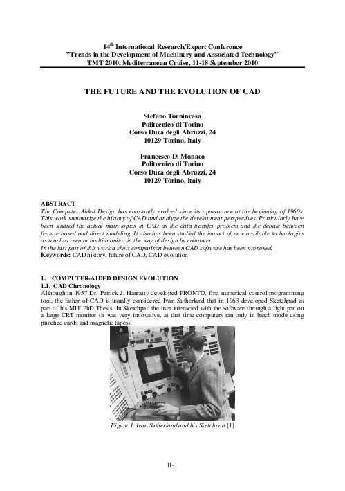 (PDF) The future and the evolution of CAD