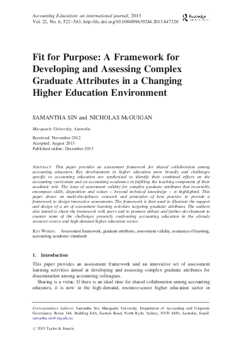(PDF) Fit for Purpose: A Framework for Developing and Assessing Complex ...