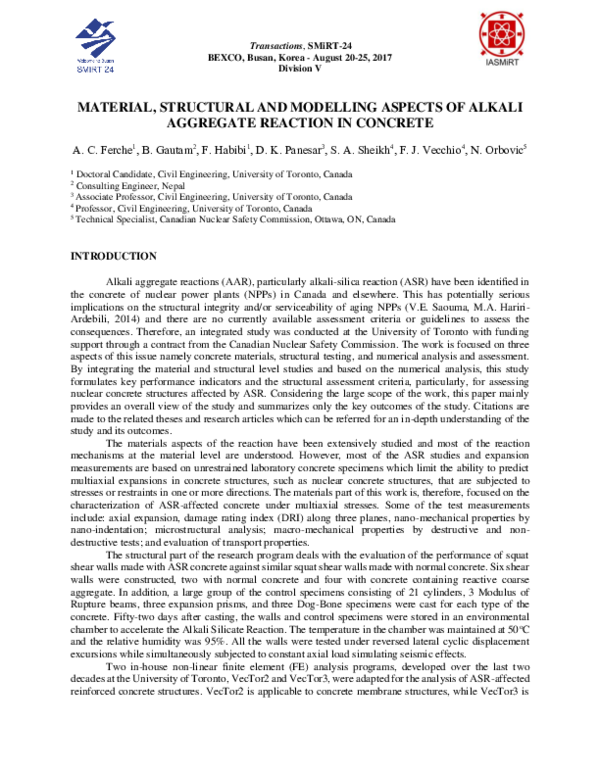 (PDF) Material, structural and modelling aspects of alkali aggregate ...